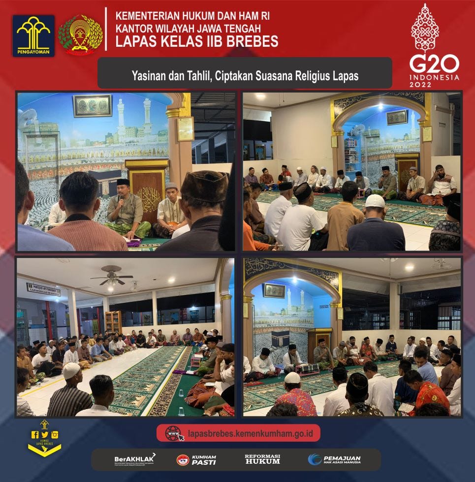 Yasinan Dan Tahlil, Ciptakan Suasana Religius Lapas Brebes – Pegawai ...
