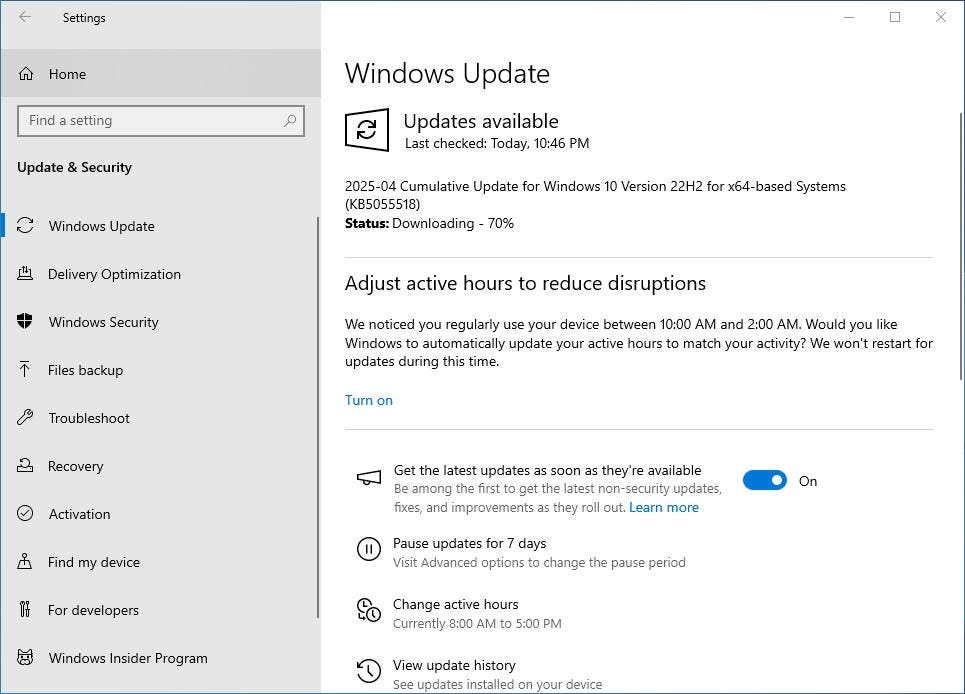 Windows 10 KB5055518 (19045.5737) April 2025 Update Download | by ...