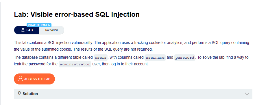 SQLi: PortSwigger Labs (LAB 13 of 18) | by Eyosiyas Eyasu | Medium