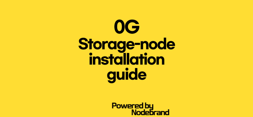0g Labs Storage Node Guide En Linux By Nodebrand Medium