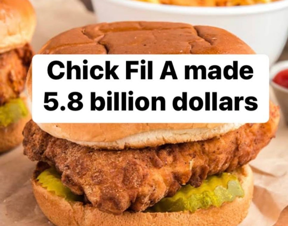 Chick Fill A Is ONE Of the Biggest Companies In The Fast Food Chain ...