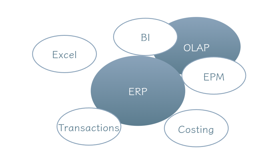 Comparison of 5 Software Styles (Transactional ⚡ Excel ⚡ BI ⚡ EPM ⚡ Costing) and The ERP Future ...