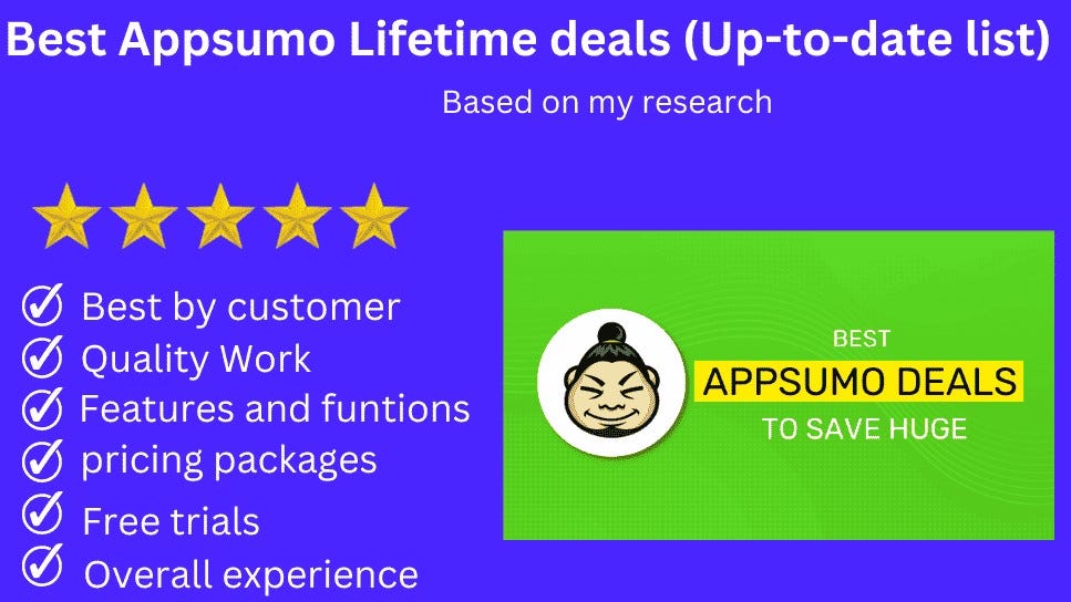 Best Appsumo deals 2023 | List of 5-lifetime deals | by Ahmedmoeez ...