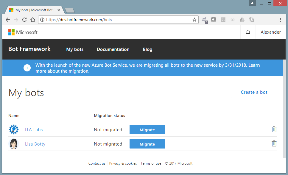 Microsoft Bot Framework: the end of era of Technology Preview — part 2 ...