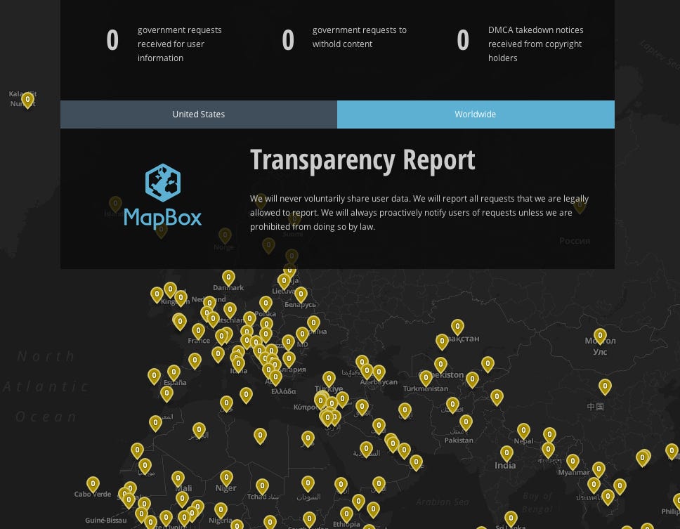 MapBox Transparency Report | by Mapbox | maps for developers
