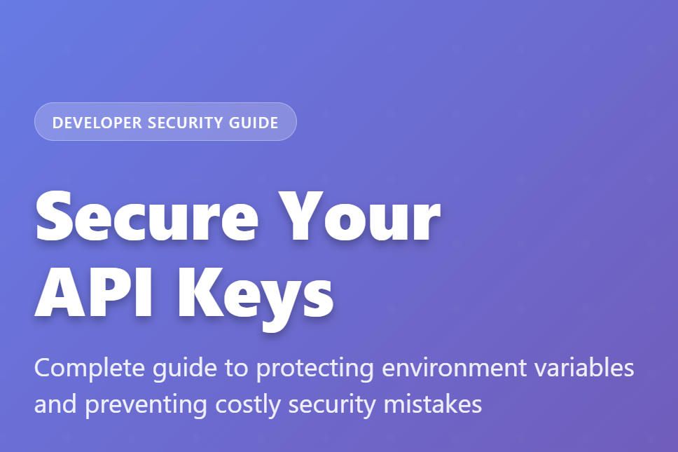 How to Secure Your API Keys and Environment Variables: A Complete Guide for Developers | by ...