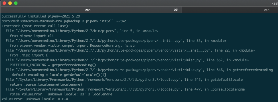 Troubleshooting (Python 2.7) pipenv error - Aaron Medina - Medium