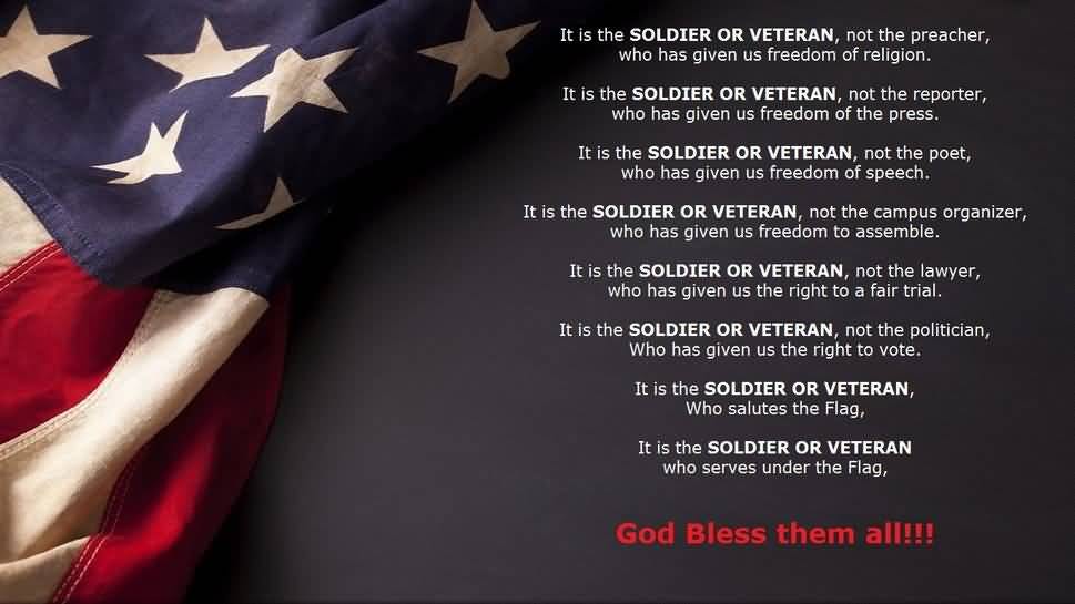 It Is The Veteran Poem