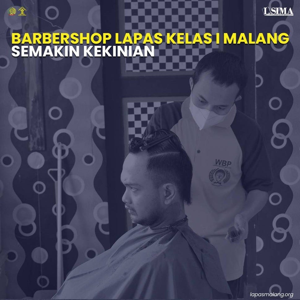 Lapas Kelas I Malang Miliki Barbershop Atau Pangkas Rambut Pria Rapi ...