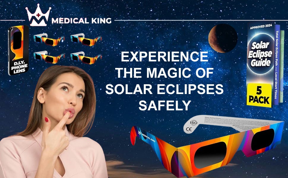 Discover Safe Solar Viewing: Medical King Solar Eclipse Glasses 2024 ...