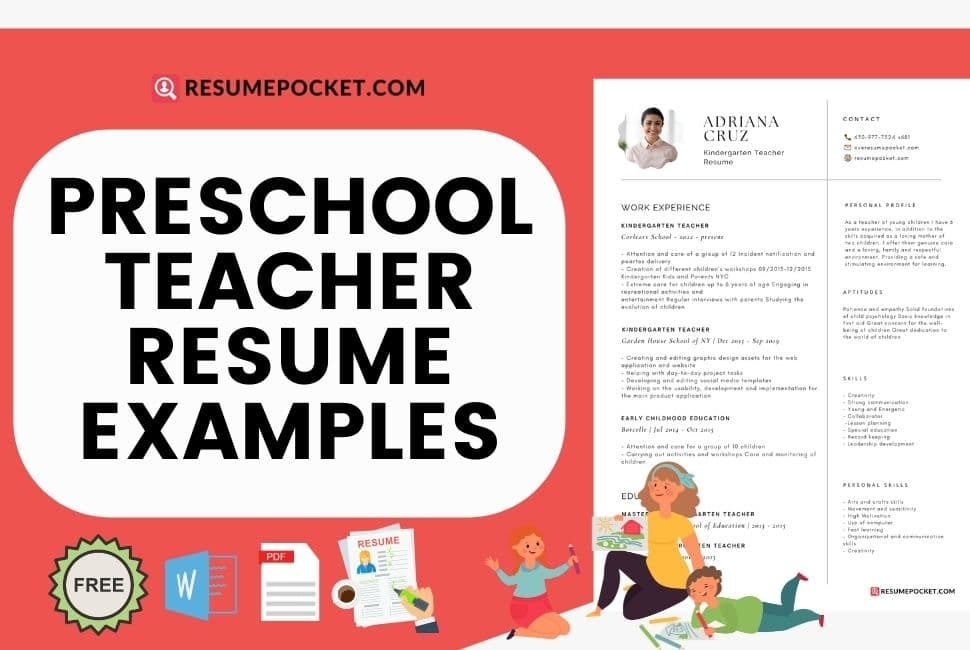 Preschool Teacher Resume Examples - Resumepocket - Medium