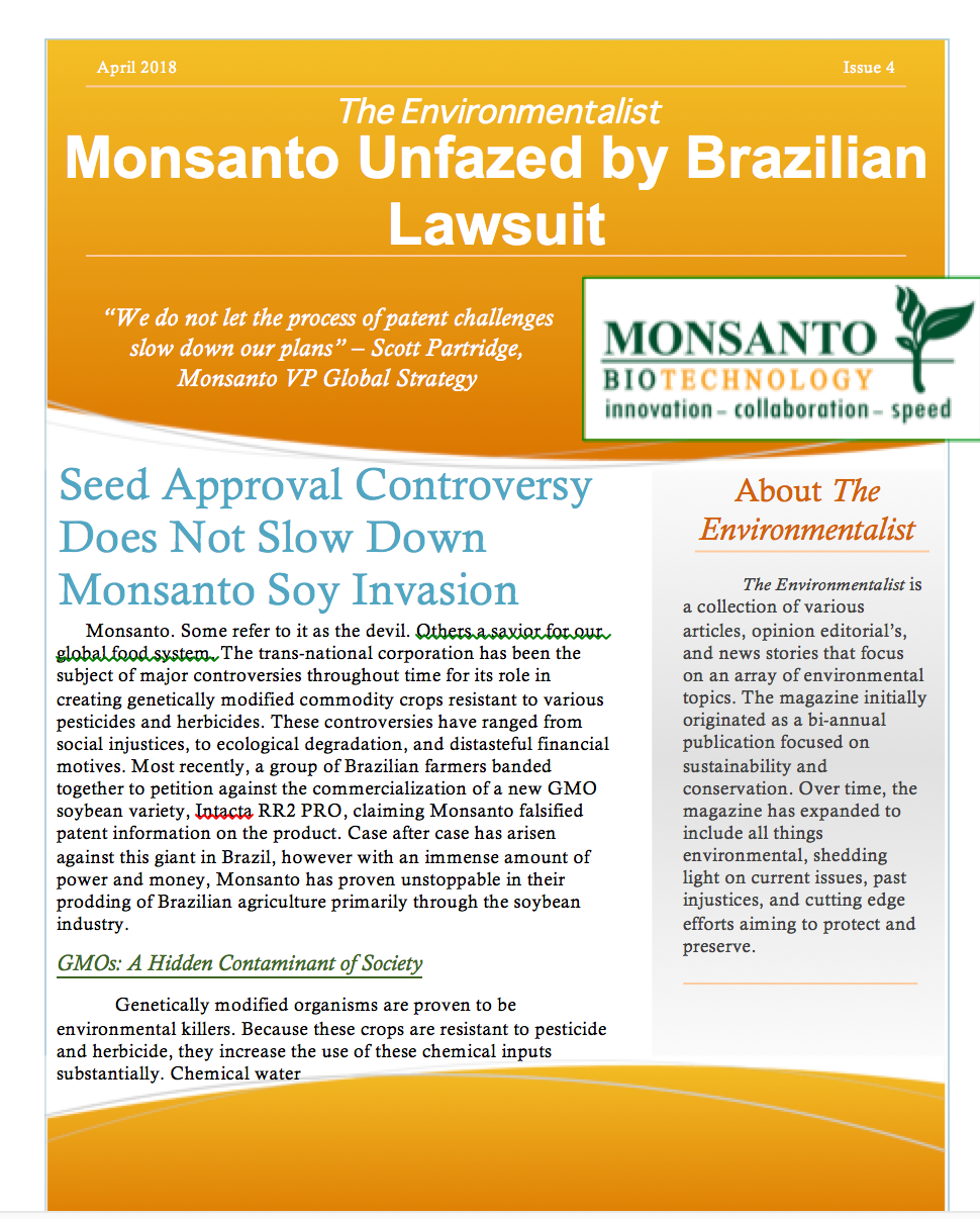 Monsanto Unfazed by Brazilian Lawsuit: The Story of the Soy Invasion of ...
