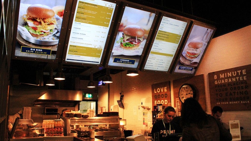 Flat Screen Tv Menu Boards