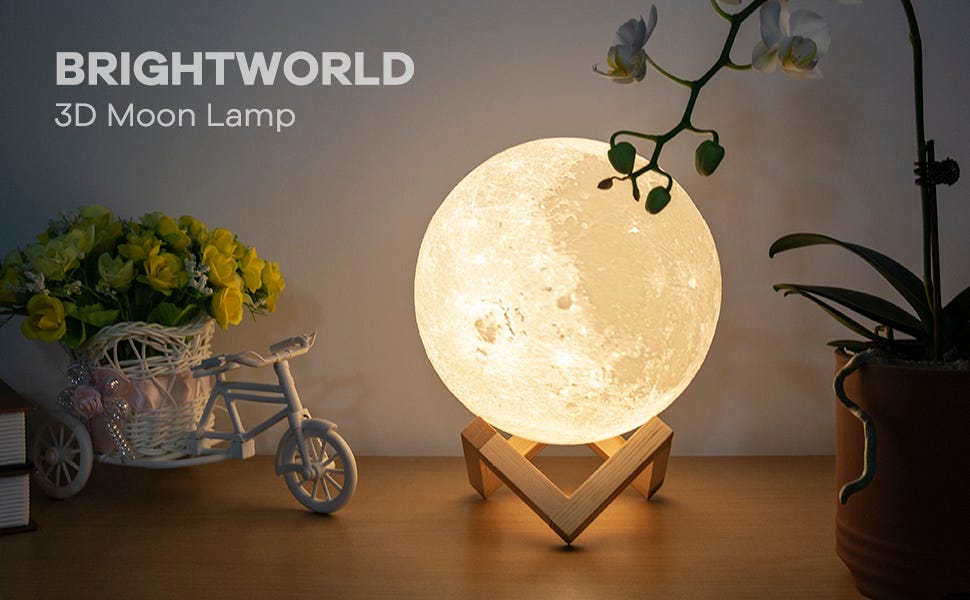 Light Up Your Imagination with the BRIGHTWORLD Moon Lamp and 5.9 inch ...