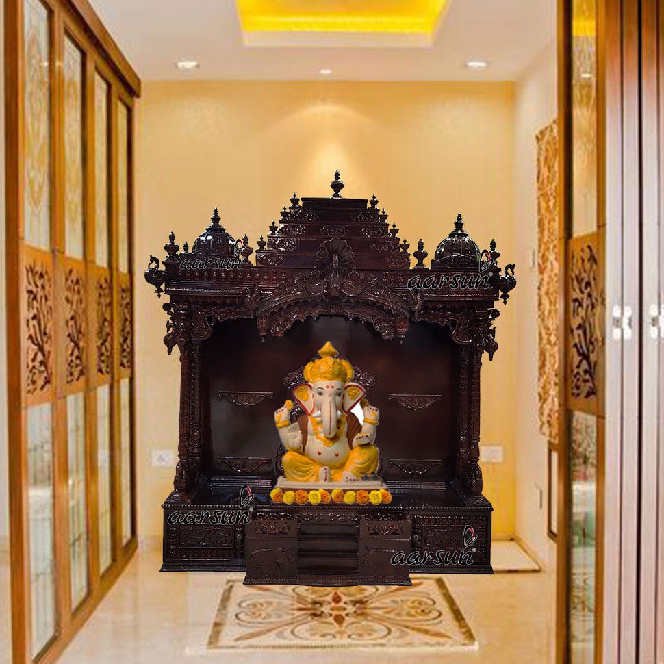 8 Wooden Hindu Temple Design For Home | by Mansi Payaal | Jul, 2024 ...