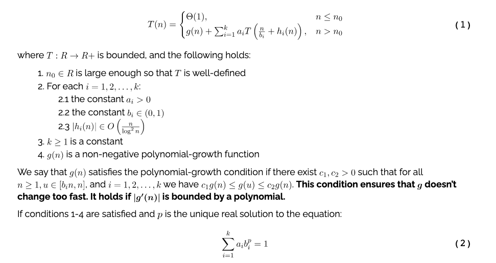 Akra Bazzi Theorem. Introduction | by Sumit Sah | Medium