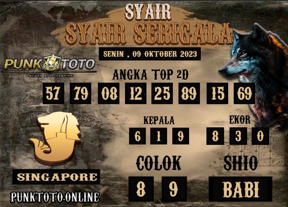 PUNKTOTO SYAIR TOGEL REOG SINGAPORE PUNKTOTO HARI INI SENIN 09 OKTOBER ...