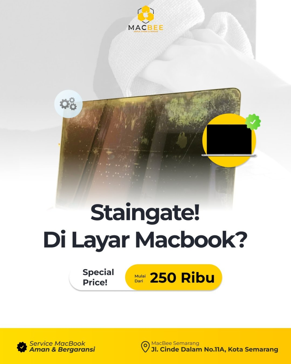 Solusi Stain Gate Pada Layar MacBook atau iMac: Pergantian Part atau ...