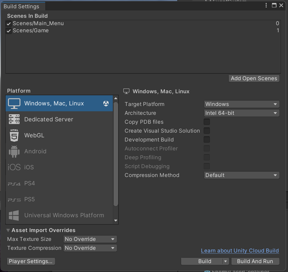 How to Build and Test your Unity Game | by Chris Kirts | Medium