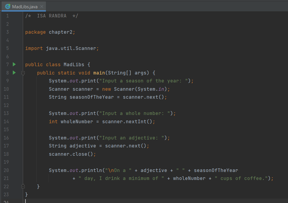 Mad Libs Code With Isa Medium