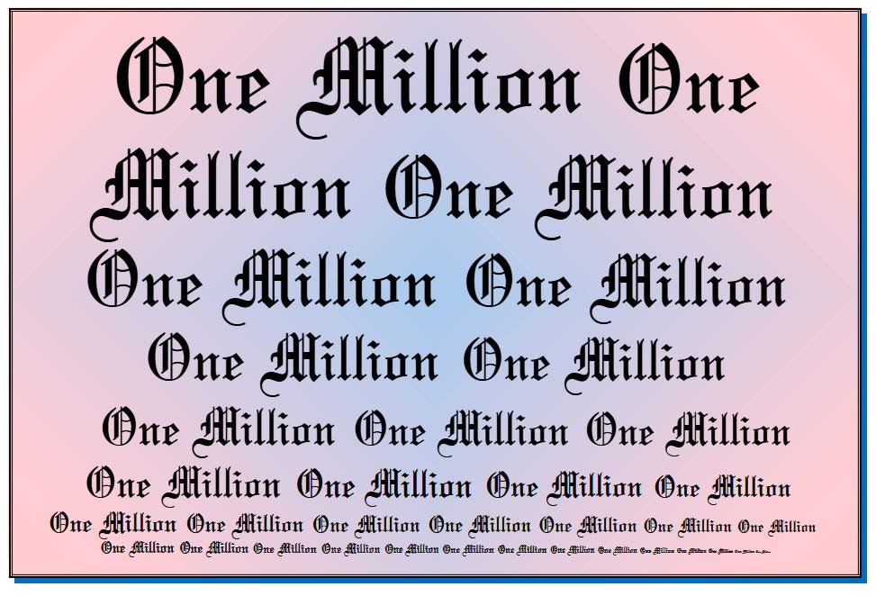 How Big is a Million?. An Over-Exemplification | by Bwilson | Oct, 2024 ...