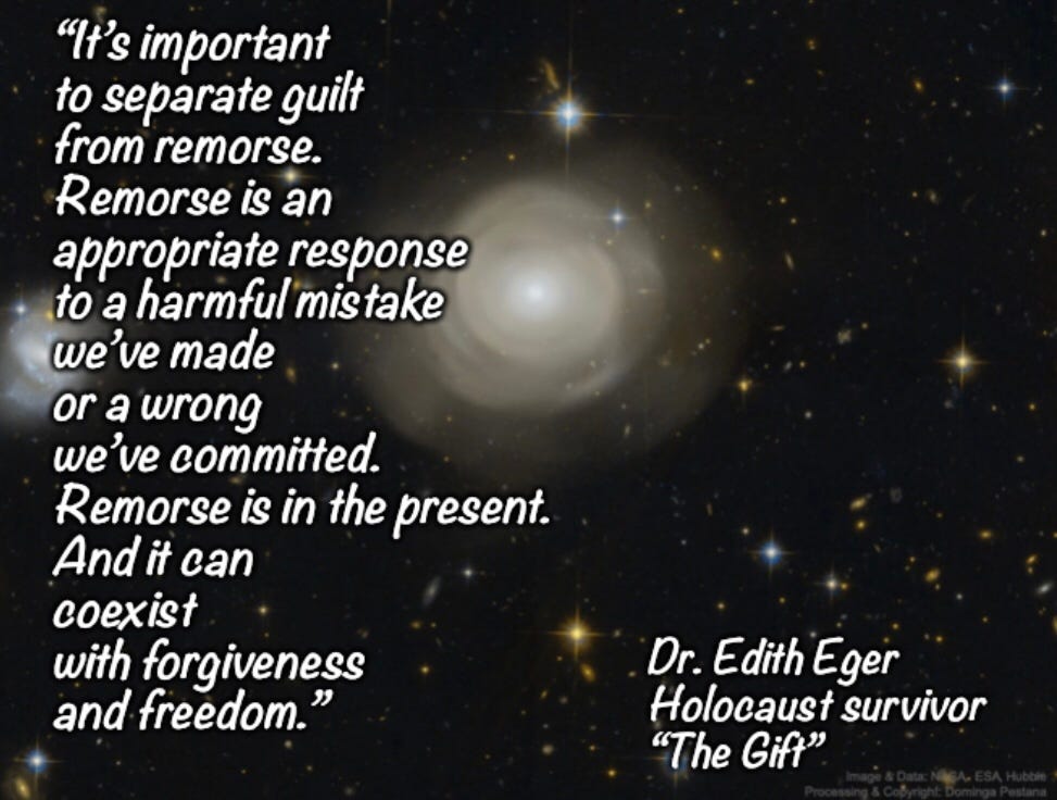 “It’s important to separate guilt from remorse. Remorse is an ...