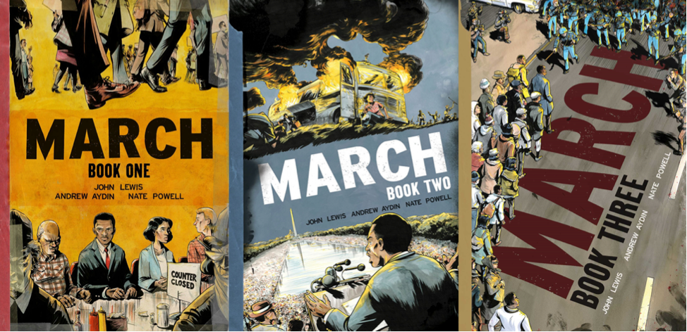 Review: March Trilogy, by John Lewis, Andrew Aydin, and Nate Powell ...