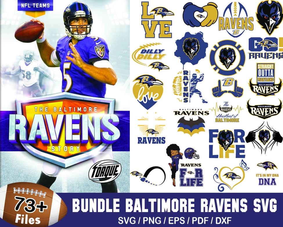 Baltimore Ravens SVG Bundle: 73+ Unique Designs for Ravens Fans | by ...