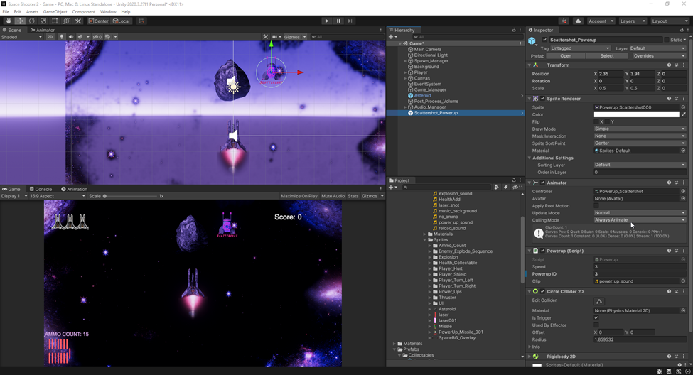 New powerup — The Scattershot!. Objective: Create a powerup that when ...
