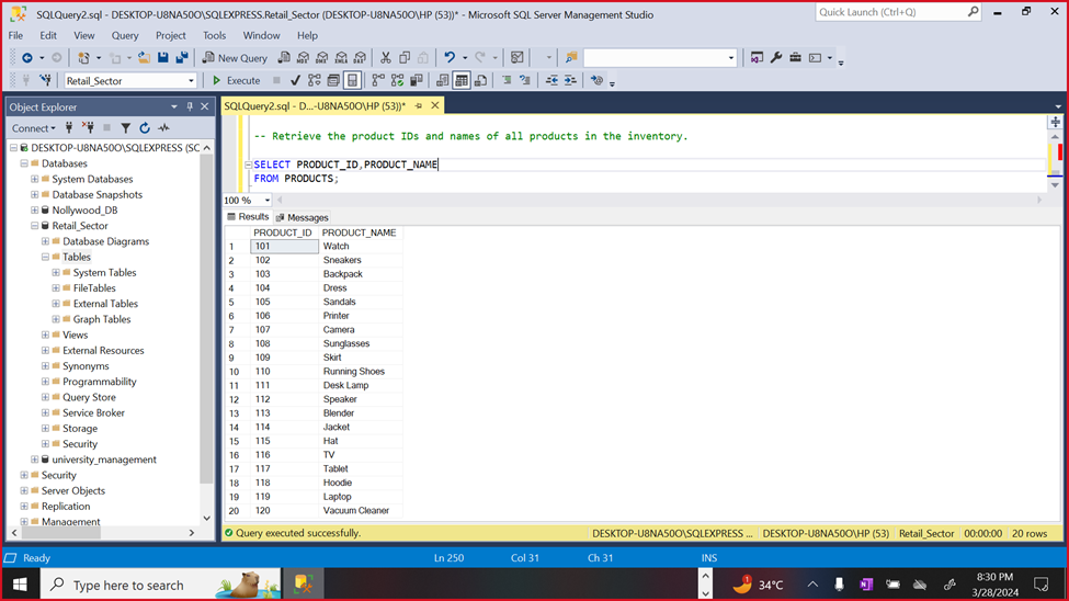 “Comprehensive Database Management for Retail Operations: The ‘Retail ...