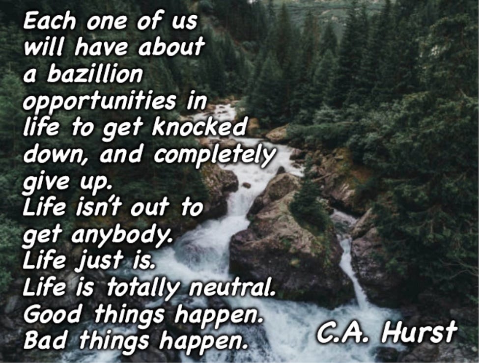 Each one of us will have about a bazillion opportunities in life to get ...