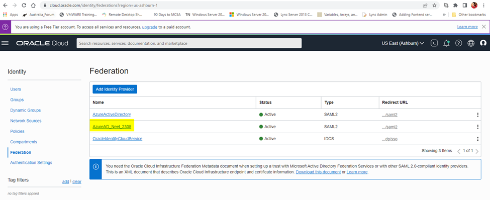 Multi Cloud Federation Azure And Oracle Cloud Single Sign On Neel Darji Medium
