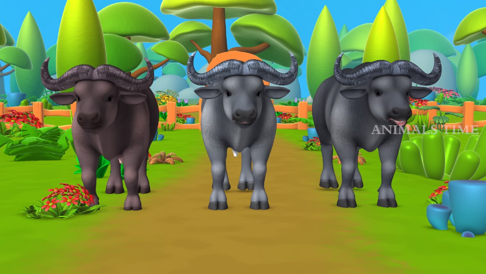 Paint the Animals — Giant Magical Color Buffalo in Jungle — Magical ...