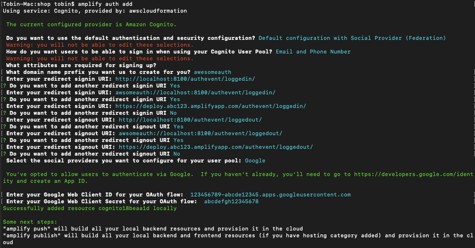 Create a multi-platform App using Ionic 4, AWS Amplify, in-app OAuth with Social IdP, & deep ...
