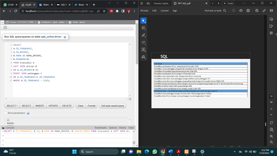 SQL DAY-5. LATIHAN SQL PERTEMUAN 5 | by Muhammad Rizky Yuliyanto | Aug, 2023 | Medium