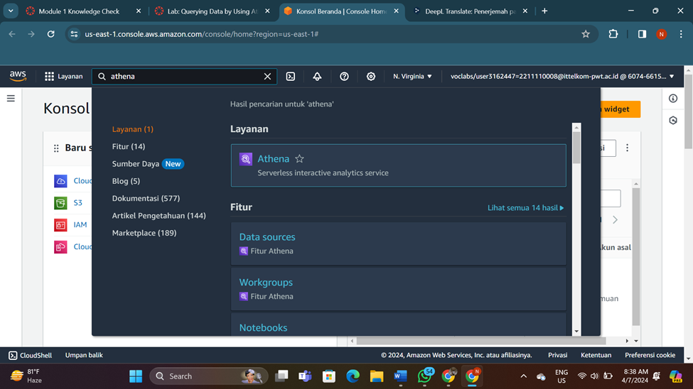 Querying Data by Using Athena. BY : Novan Zaki Ramdhani | by Novan Zaki Ramdhani | Apr, 2024 ...