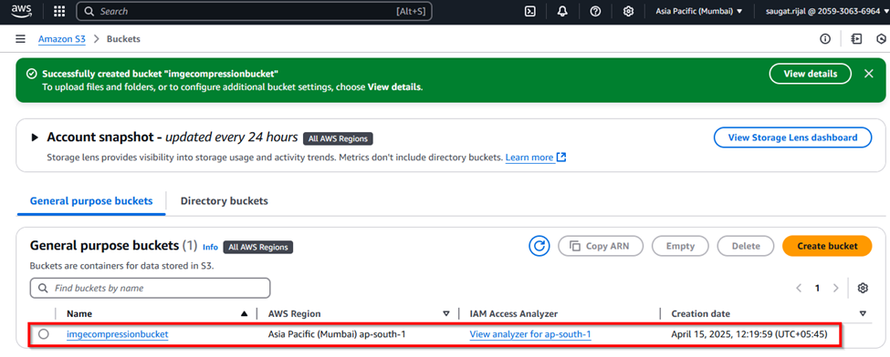 Automated Image Compression with AWS Lambda, EC2, and S3 | by Saugat Rijal | May, 2025 | Medium