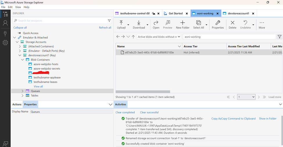 Working with Azure blob storage with local azure storage explorer and azurite. | by Maulik Patel ...