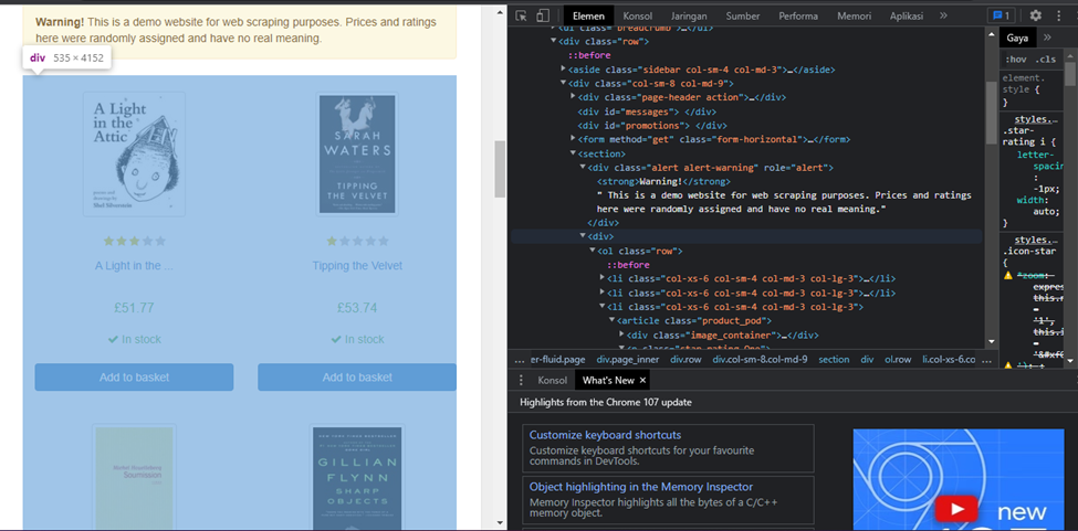 Part 1 of inspecting the page with Python | by Dewi anjani | Medium