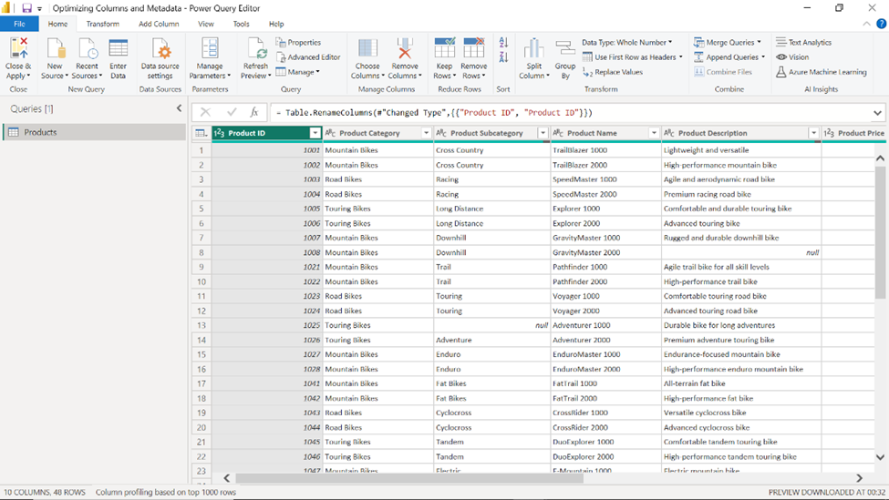 Optimizing columns and metadata in Power BI. | by Hamidou Cherif | Medium