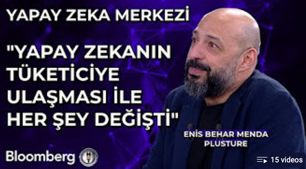 Bloomberg HT’de Yapay Zeka Merkezi programına konuk oldum- 15 Mart 2024 - Enis Behar Menda - Medium
