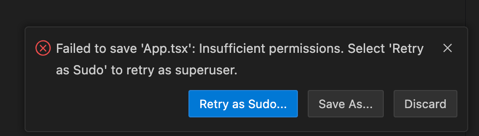 Insufficient Permission saving file Visual Studio — Mac - pradip - Medium