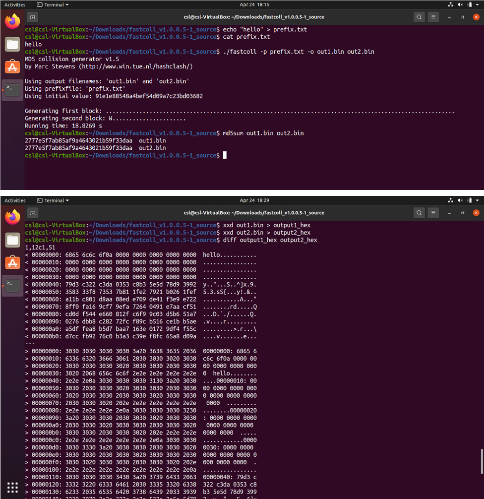 MD5 Collision Attack — SEED Security Labs | by Swetha | Medium