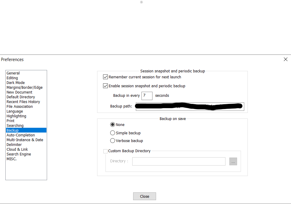 Steps to stop notepad++ to create a backup files. - Samarth Shrivastava ...