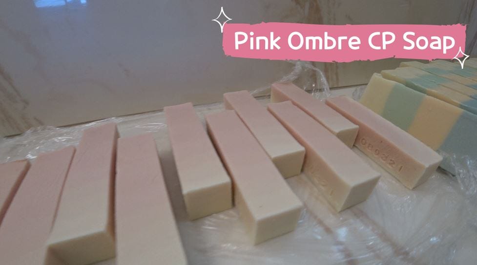 Pink Ombre CP Soap Recipe, Cold Process Soap Technique | by Sophia ...