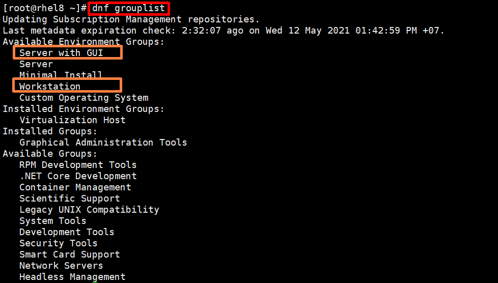 วิธีการติดตั้ง GNOME Desktop เพื่อ enable GUI mode in RHEL 8 By default ...