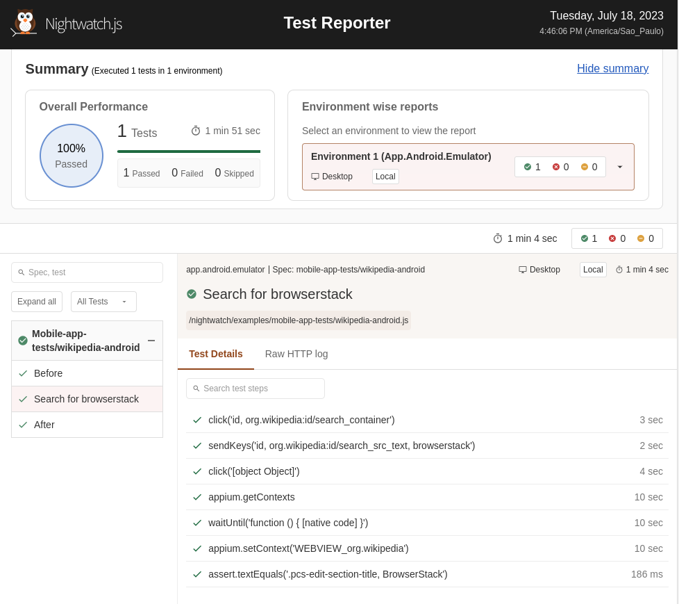NightwatchJS for Native Mobile testing | by Daniel Maioni | Medium