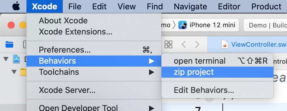 利用 Xcode behavior 一鍵生成專案的 zip 檔 - 彼得潘的 Swift iOS App 開發問題解答集 - Medium