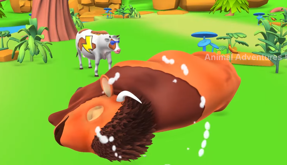 Super Cow’s Epic Rescue: Giant Bison vs Farm Animals Attack! 3D Animal ...