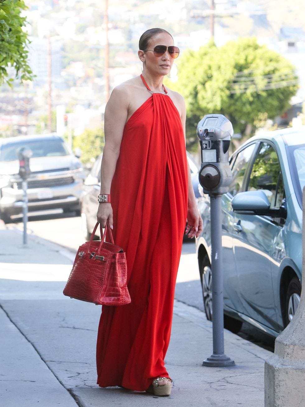 Jennifer Lopez Turns Heads in the Hottest Color of the Season — Red ...
